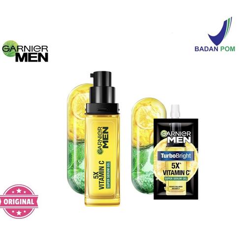 Jual Garnier Men Turbo Bright 5x Vitamin C Super Serum Gel 30ml - 7ml SACHET - Kota Tangerang ...
