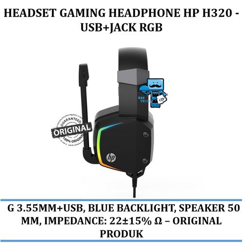 Jual Headset Gaming Headphone Hp H320 - Usb+Jack Rgb - Original Produk ...