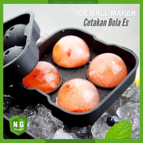 Promo Cetakan Es Batu Bulat / Tempat Cetak Es Batu Bulat Silicone Food ...