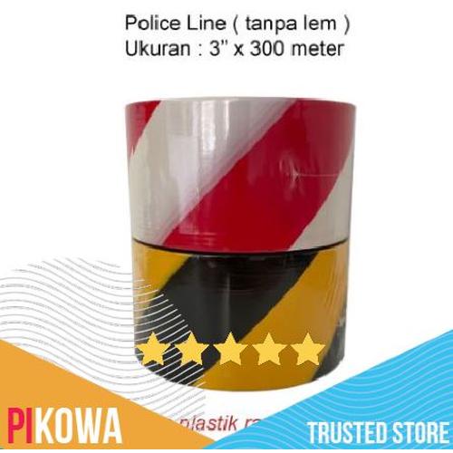 Jual Police Line Kuning Hitam / Police Line Merah Putih Garis Polisi 3 ...