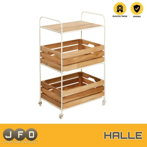 Promo Meja Troli Dapur Makan Halle Industrial Bar Cart Aesthetic - Kab ...