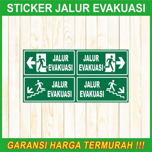 Jual STICKER/ AKRILIK/ ACP/ PLAT K3 SIGN JALUR EVAKUASI - Sticker 20x10 ...