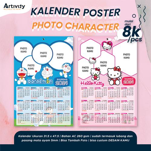 Jual CALENDAR CUTE KALENDER POSTER Karakter 2024 custom - doraemon ...