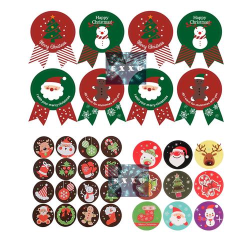 Jual Stiker Natal Karakter Christmas Sticker Bulat Label Stiker Toples ...