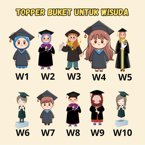 Jual TOPPER BUKET WISUDA/TOPPER KELULUSAN - W7 - Kab. Magelang - Erinka ...