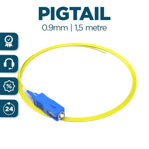 Jual Pigtail SC UPC 0,9mm 1,5 Meter - Kabel FO FTTH Kuning Patchchord ...