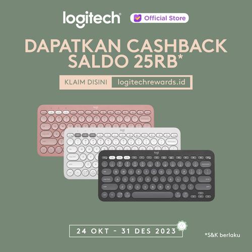 Promo Logitech Pebble Keys2 K380s Keyboard Wireless Bluetooth ...
