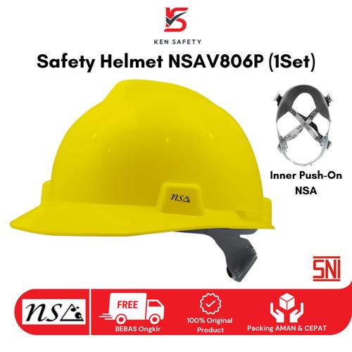 Jual Helm Proyek Safety Topi Kerja NSA V-GARD SNI Inner Push-on 1 Set ...