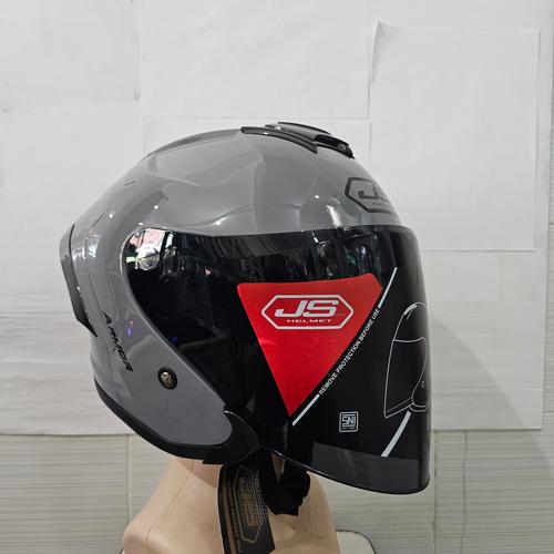Jual Helm JS Armor Abu Gorilla Grey Gloss - All Size - Bonus Sarung ...