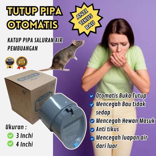 Jual penutup pipa Anti Tikus Saluran Got Pembuangan Air PVC Otomatis ...