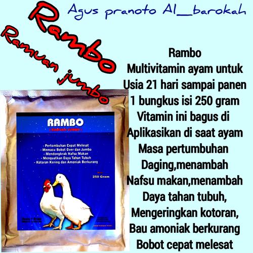 Jual vitamin ayam rambo,ayam broiler,suplement rambo,suplemen ayam ...