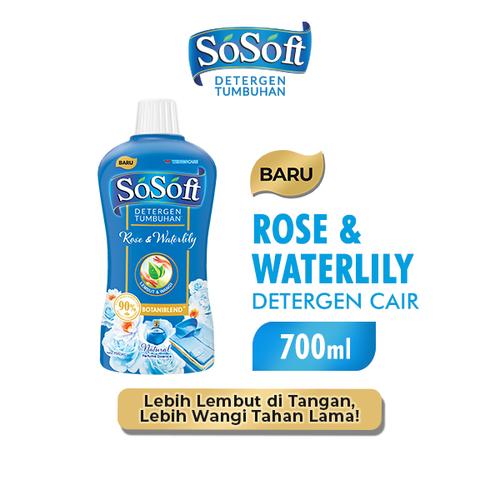 Promo Sosoft Deterjen Cair Rose Waterlily Botol 700 ml - - Wings ...