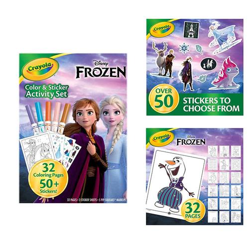 Jual Crayola Disney Frozen Color and Sticker Activity Set with Markers ...