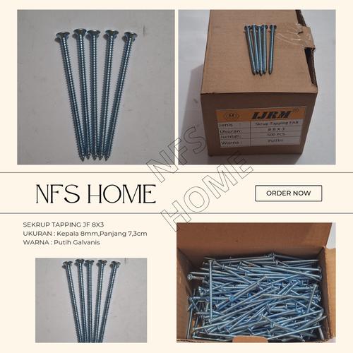 Jual Tapping Screw Sekrup Tapping Sekrup Viser 8x3 7,3cm Galvanis Per ...