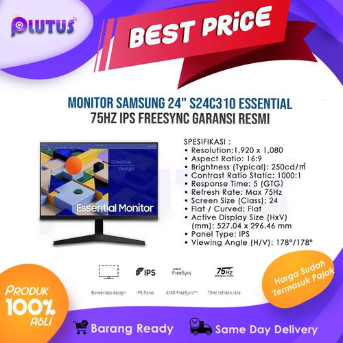Jual Monitor Samsung 24" S24C310 Essential 75Hz IPS FreeSync Garansi ...