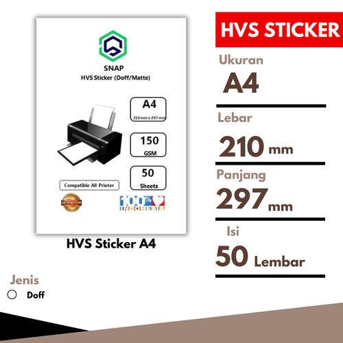 Jual Kertas HVS Sticker Stiker A4 Label Pengiriman Doff / Matte - Kota ...