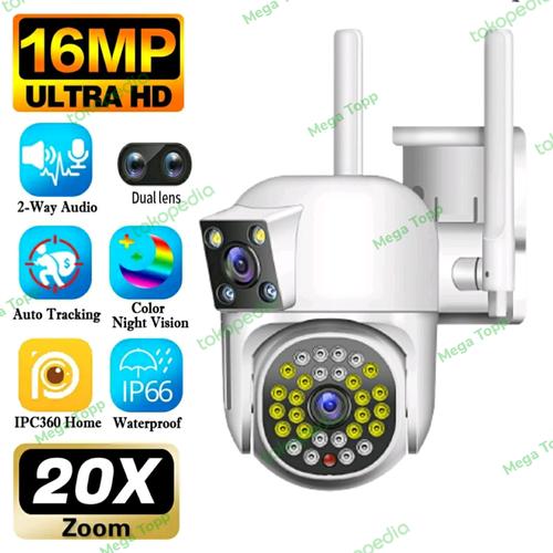 Jual IPCam CCTV Dual Lensa Outdoor 2 Layar Monitor SmartCCTV App ...