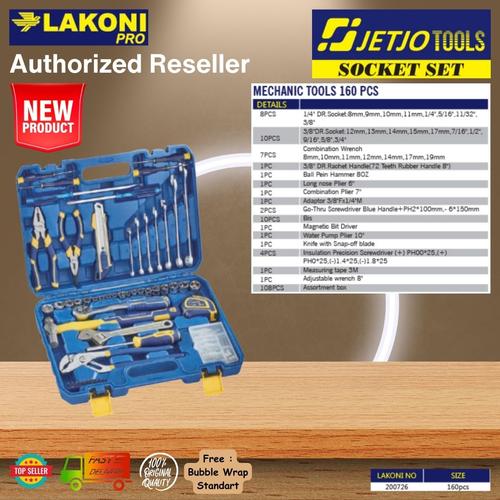 Jual JETJO TOOL Lakoni Pro Mekanik Mechanic Tools Toolkit Set 160pcs ...