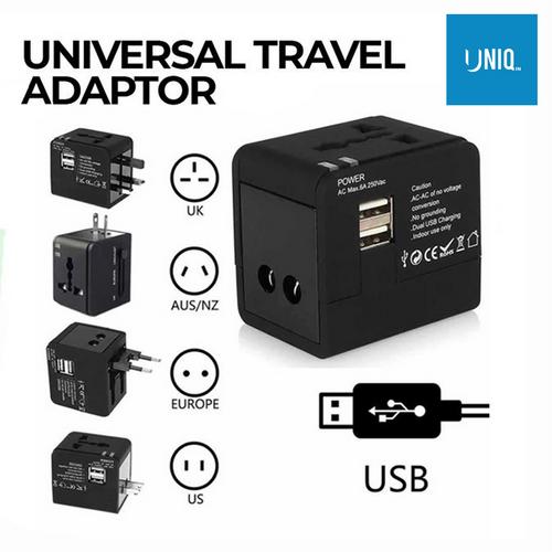 Jual Universal Travel Adaptor USB Charger Adapter Colokan Stop Kontak ...