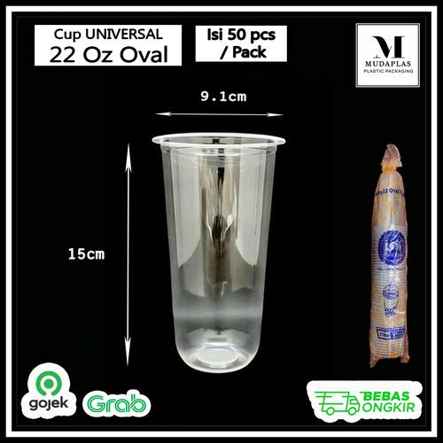 Jual Cup Oval 22 oz Universal Gelas Plastik Es Teh Solo - Jakarta Pusat ...