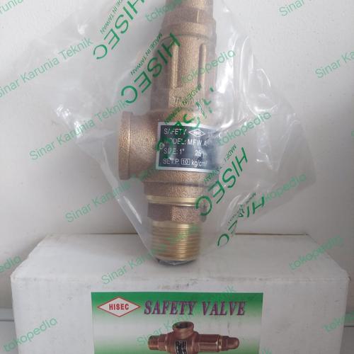 Jual Safety valve kuningan pressure 10bar/10kg HISCE drat 1" - Jakarta ...