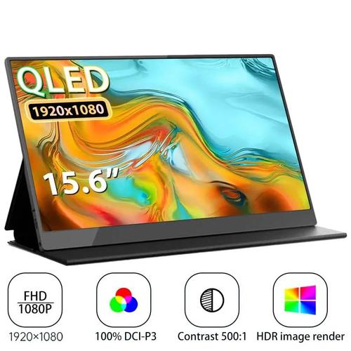Jual Monitor portabel QLED 400 inci 15.6 Nits, layar eksternal HDR tipe ...