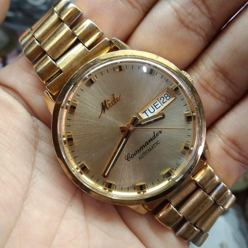 Jual MIDO commander/mido ocean star AQUADURA original bekas gold ...