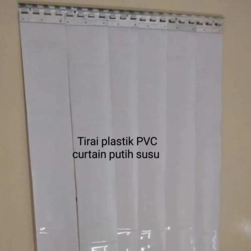 Jual Tirai pvc curtain putih susu komplit tinggal pasang L.1mtr x T.2 ...