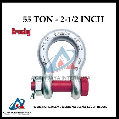 Jual Bow Shackle G2130 55 Ton - 2-1/2" CROSBY Segel Bolt Type - Kota ...