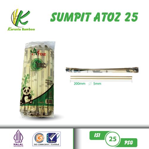 Promo Sumpit Bambu ATOZ 25 set PREMIUM QUALITY sumpit mie ayam ...
