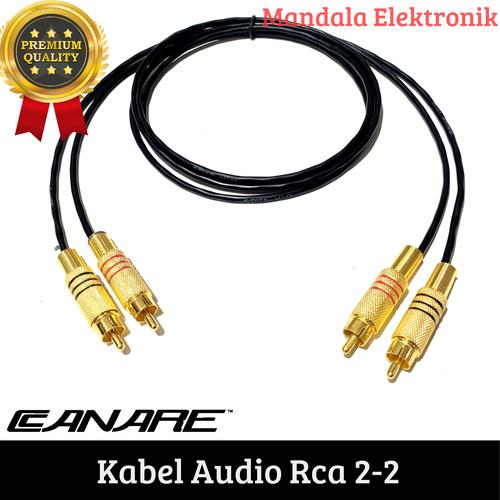Jual kabel audio rca male to rca male 2 ke 2 kabel canare bodi kecil ...