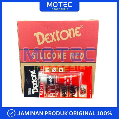 Jual DEXTONE RED SILICONE 70 GRAM - Silikon Red Merah Lem Gasket ...