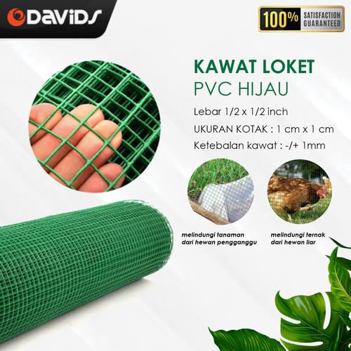 Jual Kawat Ram Jaring Loket Wiremesh Tanaman Pagar Ternak Pvc Hijau 1/2 ...