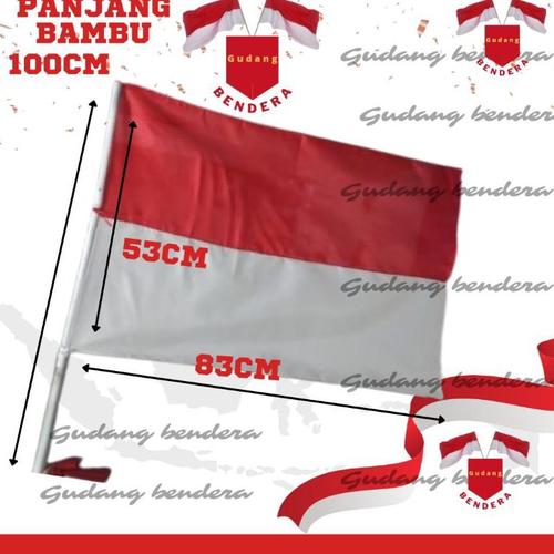 Jual Promo Bendera Indonesia Bendera Merah Putih Tambah Tiang Bambu - B ...