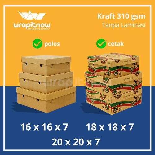 Jual Dus Kraft 16x16x7/ Box Nasi Kotak Staples Snack Hajatan Molen Bakery - Kota Semarang - Wrap ...