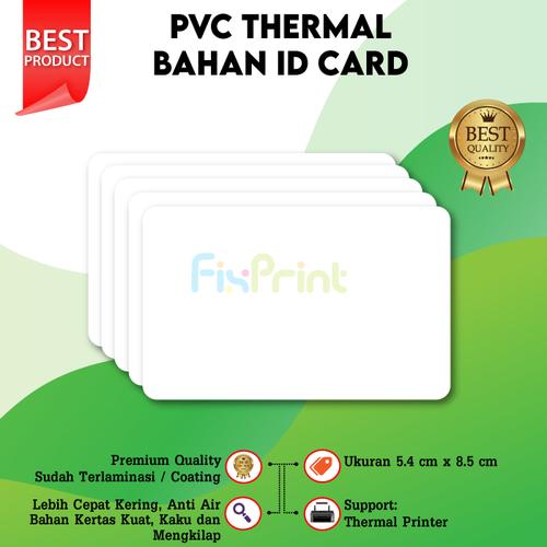 Jual PVC Thermal bahan ID Card 8,5cm x 5,4cm Blank PVC lembaran - Kota ...