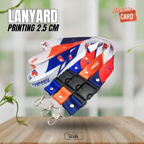 Promo custom desain lanyard tali id card sublim 2,5cm cetak 2 atau 1 ...