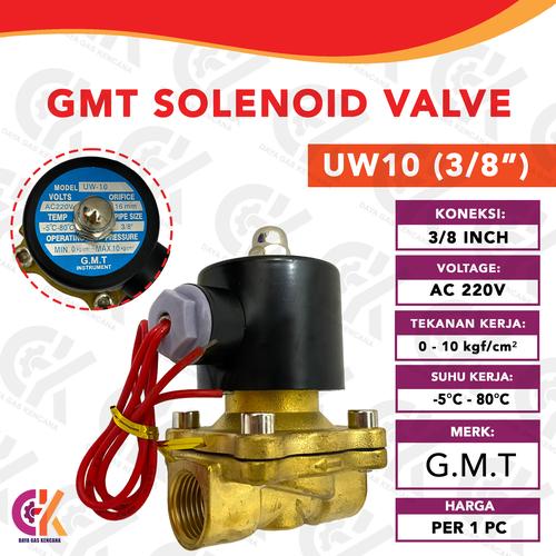 Jual GMT Solenoid Valve Electric 220V Kuningan 3/8 Inch UW10 - Jakarta ...