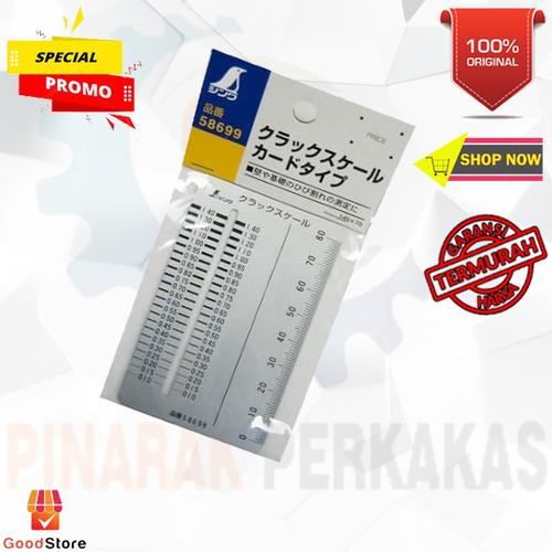 Jual SHINWA 58699 Crack Scale Card Type / Pengukur Keretakan / Crack ...