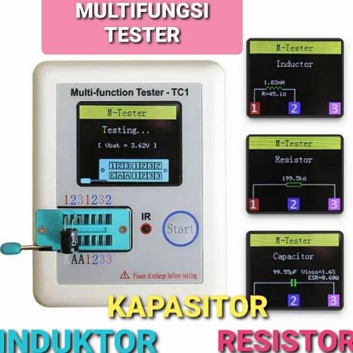 Jual LCR TESTER TC1 ESR MULTIFUNGSI KOMPONEN METER DIODA KAPASITOR ...