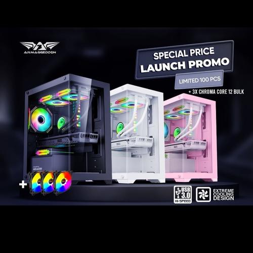 Jual CASING Armaggeddon AQUARON RGB mATX CASE Aquarium + INCLUDE 3 FAN ...