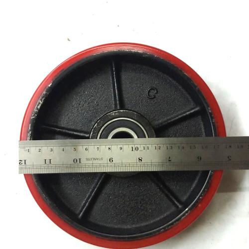 Jual Roda Hand Pallet 180x50 PU Red / roda depan hand pallet - Kota ...