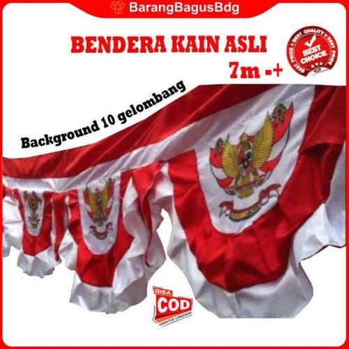 Jual Promo Background Bendera Merah Putih Kain Asli Gedung Dan Rumah ...