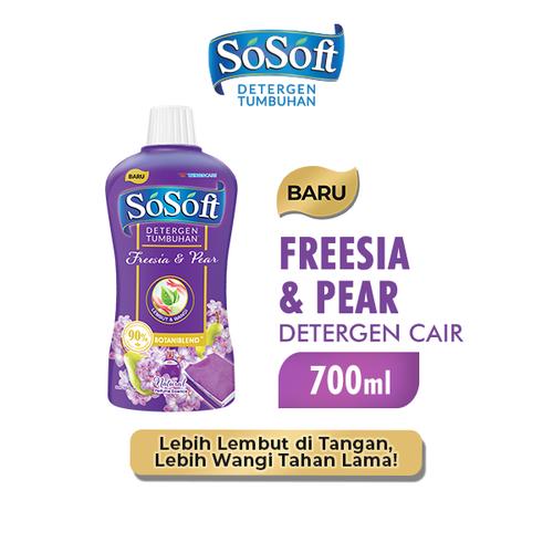 Promo Sosoft Deterjen Cair Freesia & Pear Botol 700 ml - - Wings ...