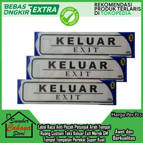 Jual LABEL AKRILIK GM EXIT KELUAR PAPAN NAMA SIGN BOARD PETUNJUK ...