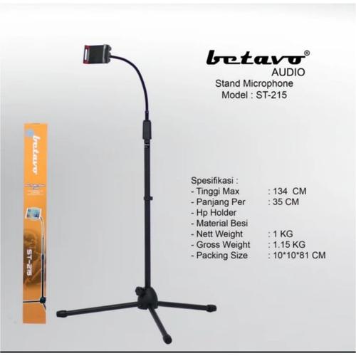 Jual Stand Mic Hp BETAVO ST215 ST 215 Tiang Tripod Handphone Panjang Lantai - Jakarta Barat ...