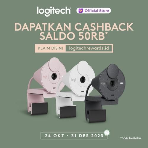 Promo Logitech Brio 300 Webcam Full HD Shutter Privasi & Noise-Reducing ...