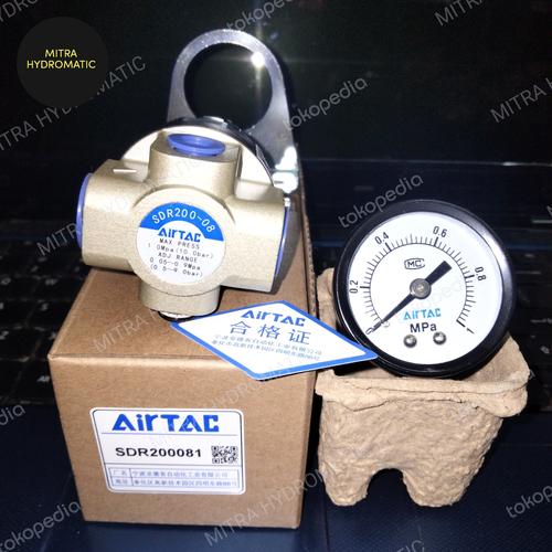 Jual AIRTAC TYPE; SDR200-08 (¼") AIR REGULATOR SDR20008 PNEUMATIC ...