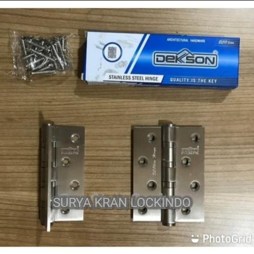 Jual Engsel Pintu Dekson 4" x 3" x 3MM 4BB Stainless Ecoline/ Engsel 4 ...