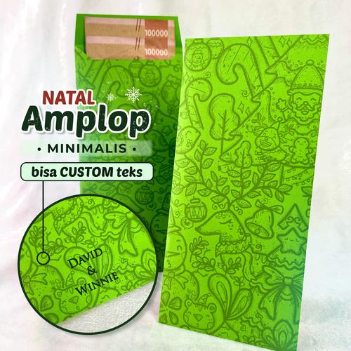 Jual Angpao Natal MINIMALIS Custom Tulisan Nama Amplop Panjang ...